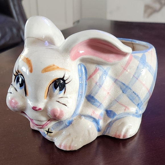 Vintage | Accents | Vintage Bunny Planter | Poshmark
